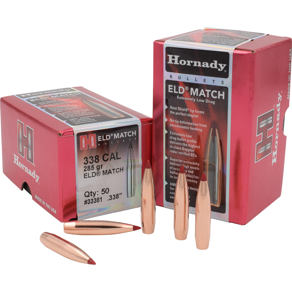 Hornady ELD Match Bullets 338 Caliber 285 Grain for Precision Shooting - Reloading Bullets at ...