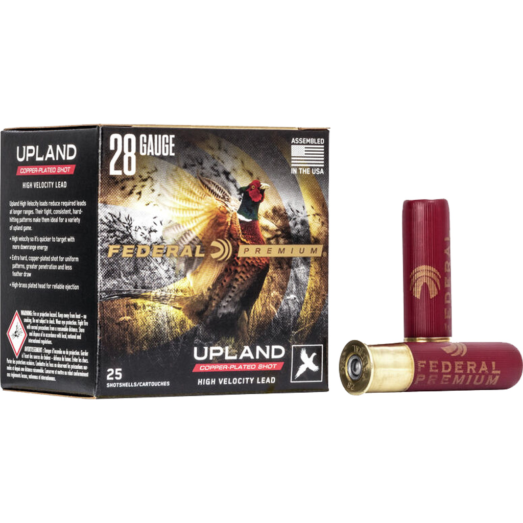 Federal Premium Upland Wing-Shok 28 Gauge Ammo - 25 Rounds - Shotgun ...