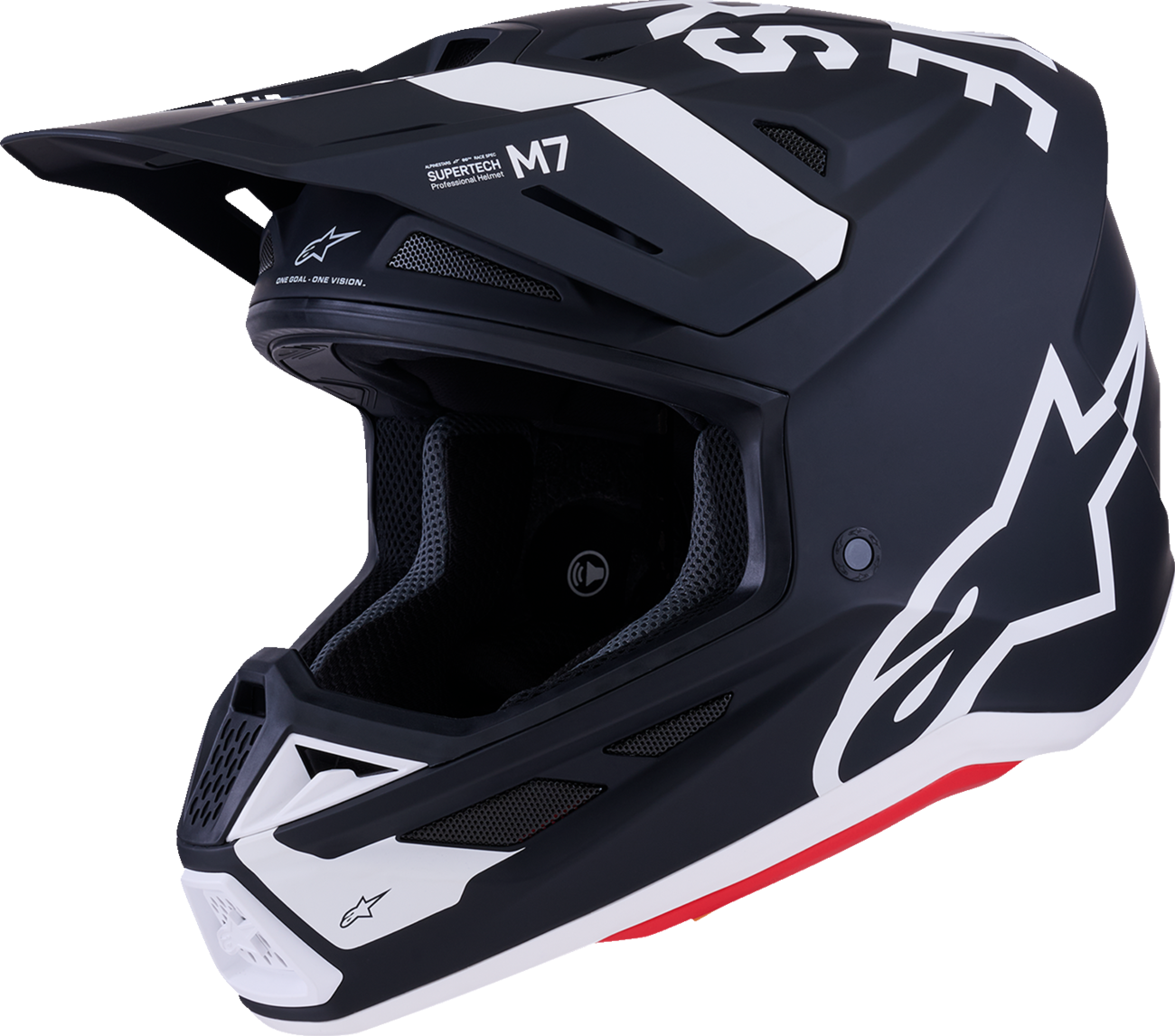 ALPINESTARS SM7 Helmet - Dasher - Matte Black/White - Medium